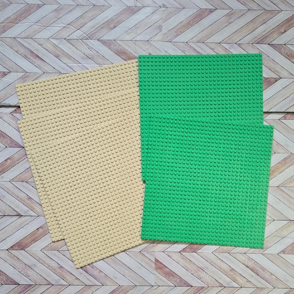 Toys | Lego Classic Baseplates Green Tan Building Plates Set Of 5 ...